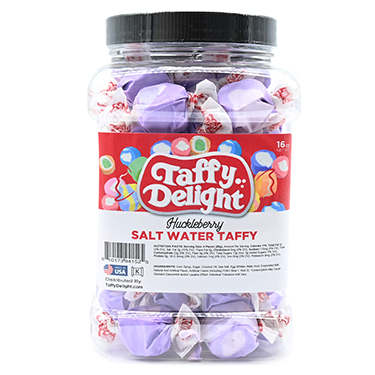 Taffy Delight Huckleberry Salt Water Taffy 16oz Jar - TaffyDelight.com